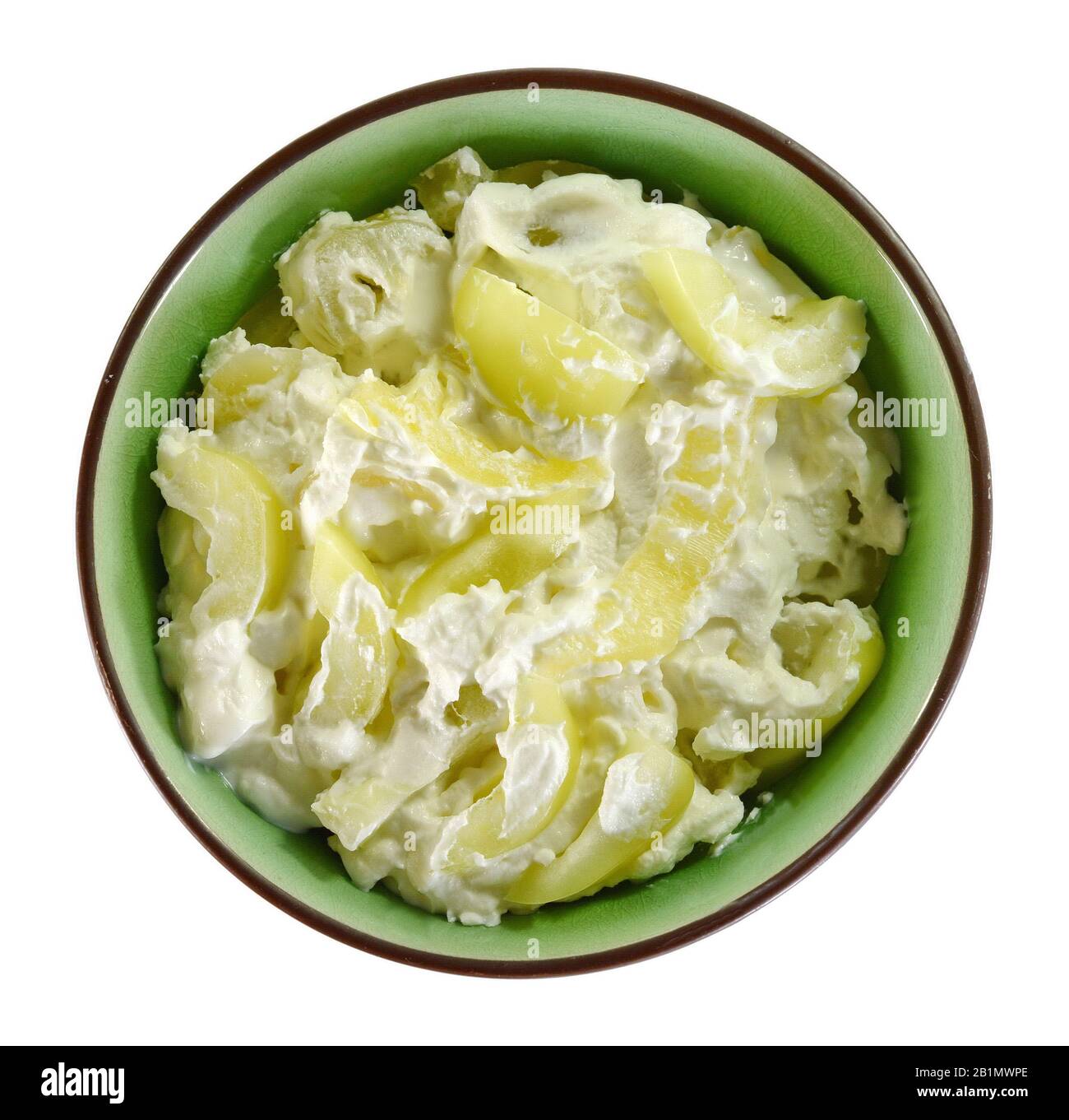 Chopped Paprika in sour cream. Ready to eat Stock Photo - Alamy