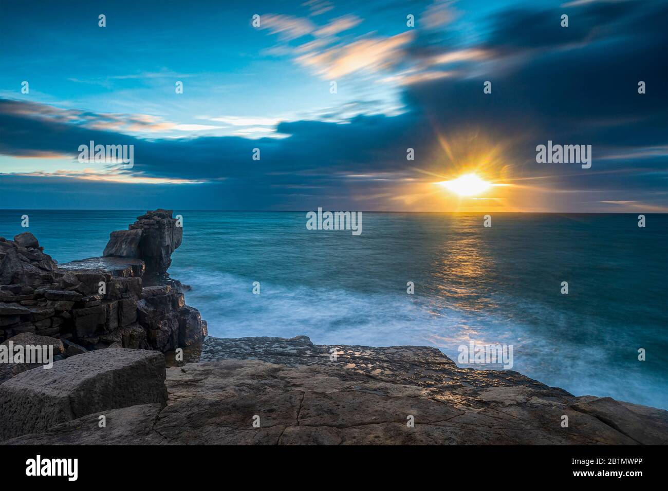 Pulpit Rock at Sunset, Isle of Portland, Portland Bill, Dorset, England ...