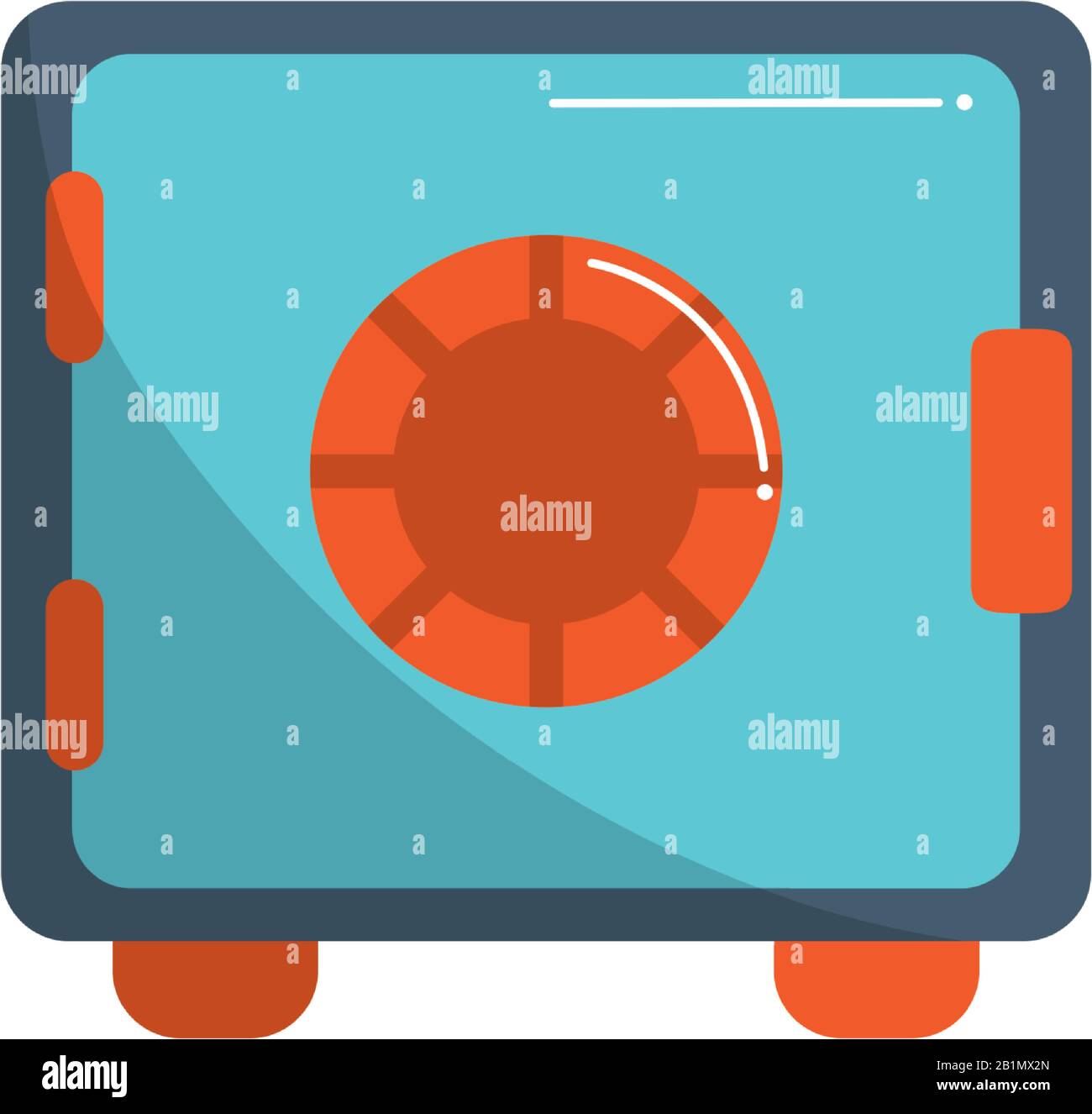 safe box bank money business financial vector illustration color tone ...