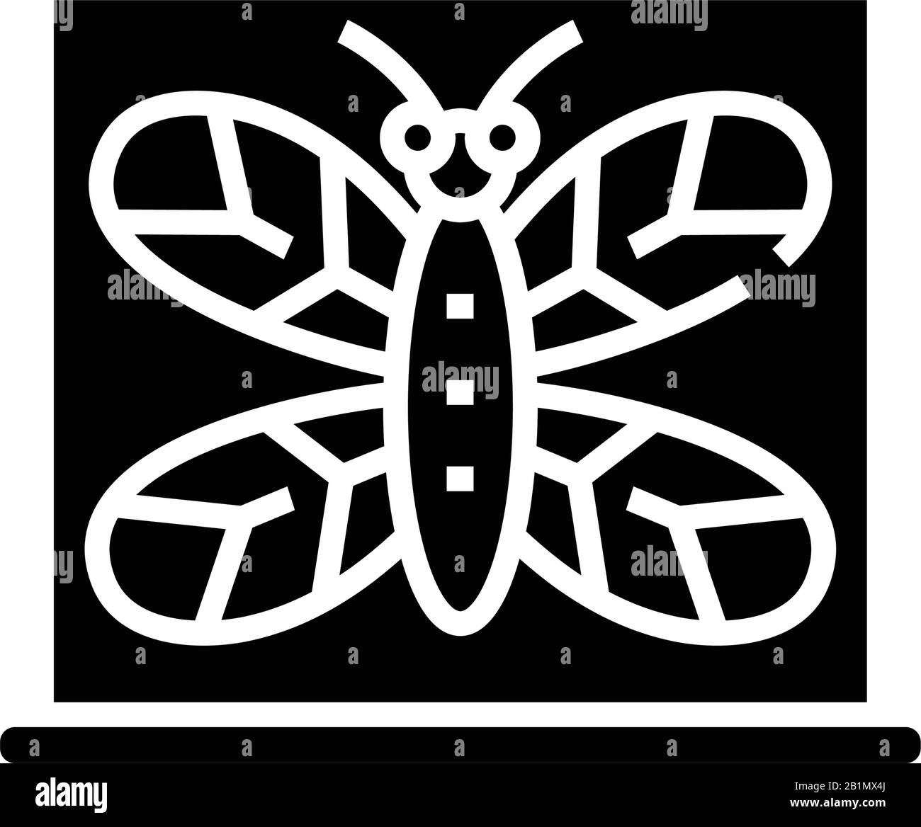 Bug research black icon, concept illustration, vector flat symbol ...