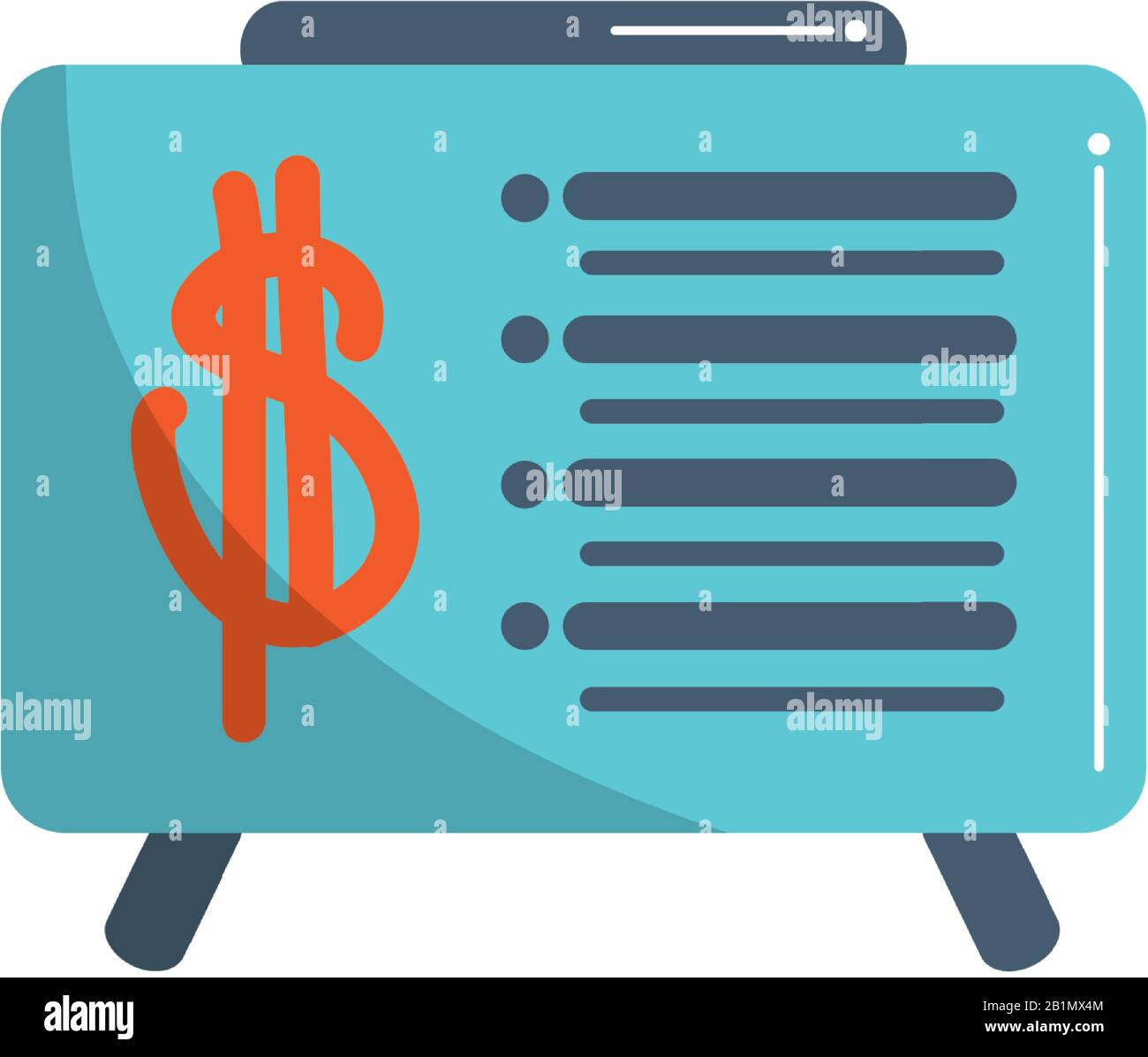 board presentation report money business financial vector illustration ...