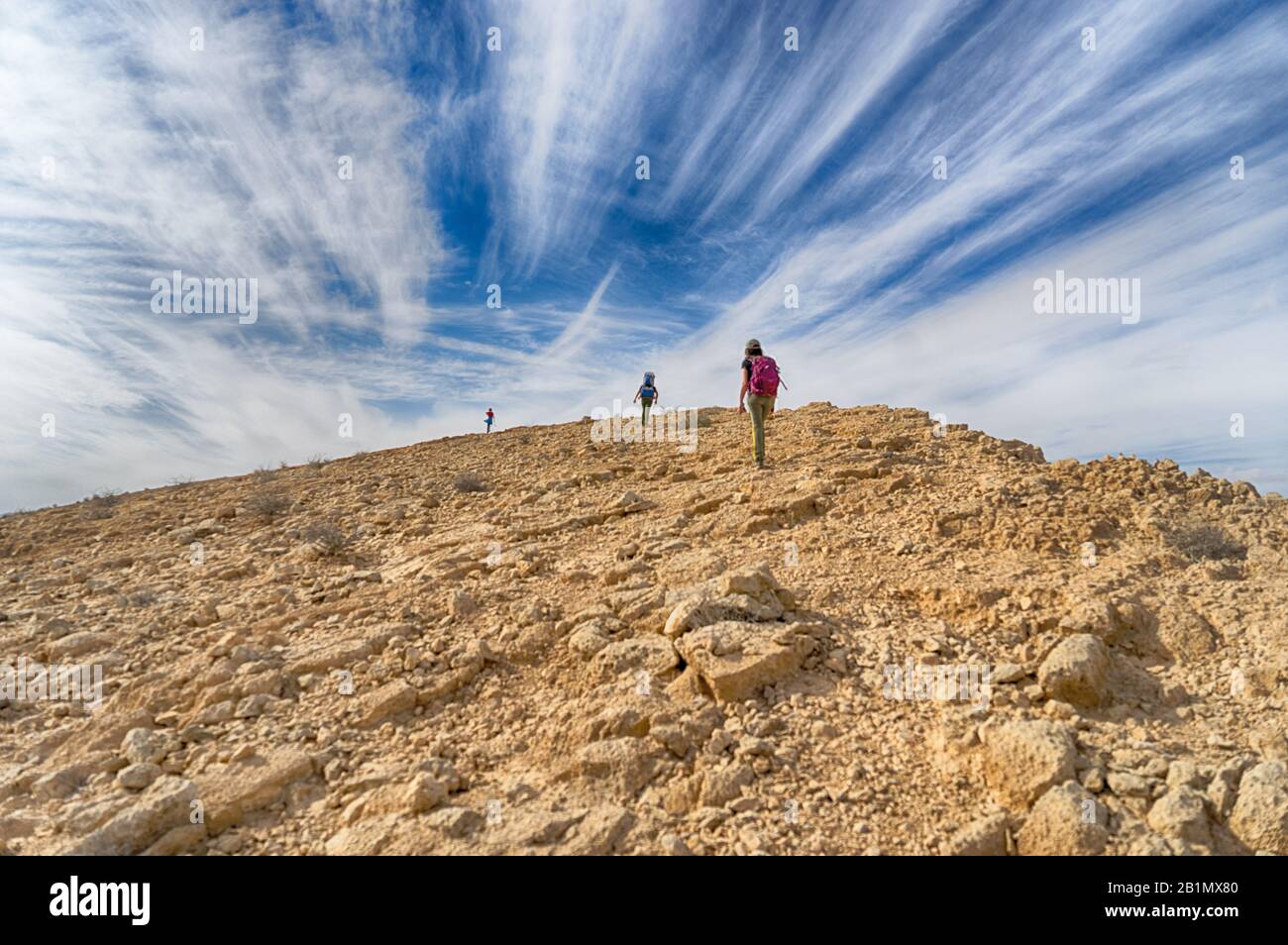 Hiking for health in Israel middle east adventure Stock Photo - Alamy