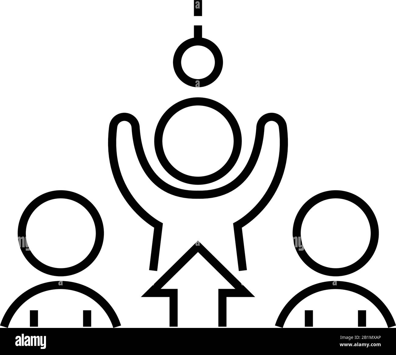 Idea generator line icon, concept sign, outline vector illustration ...