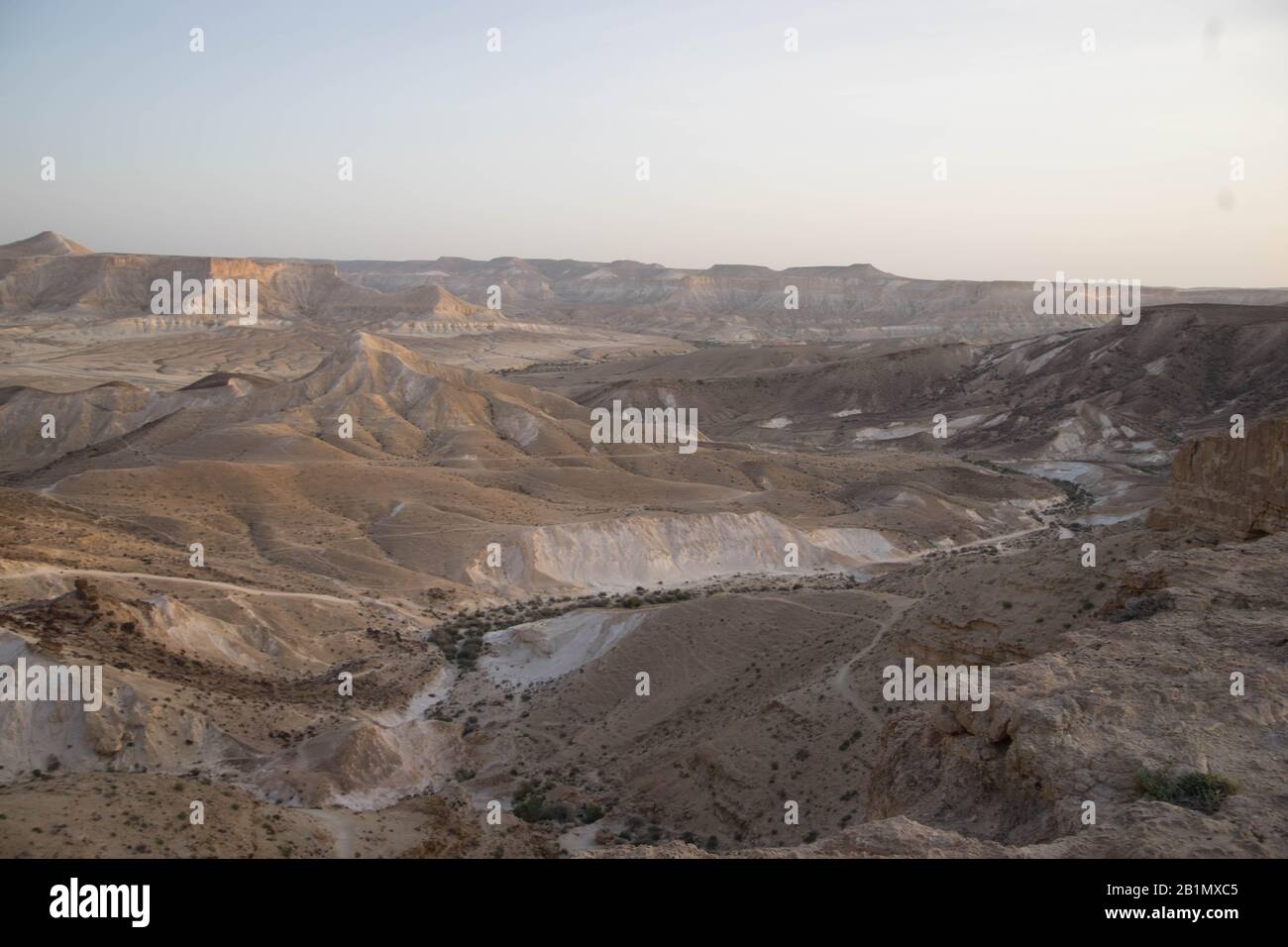 Hiking in stone desert mountain landscape of Israel Stock Photo - Alamy