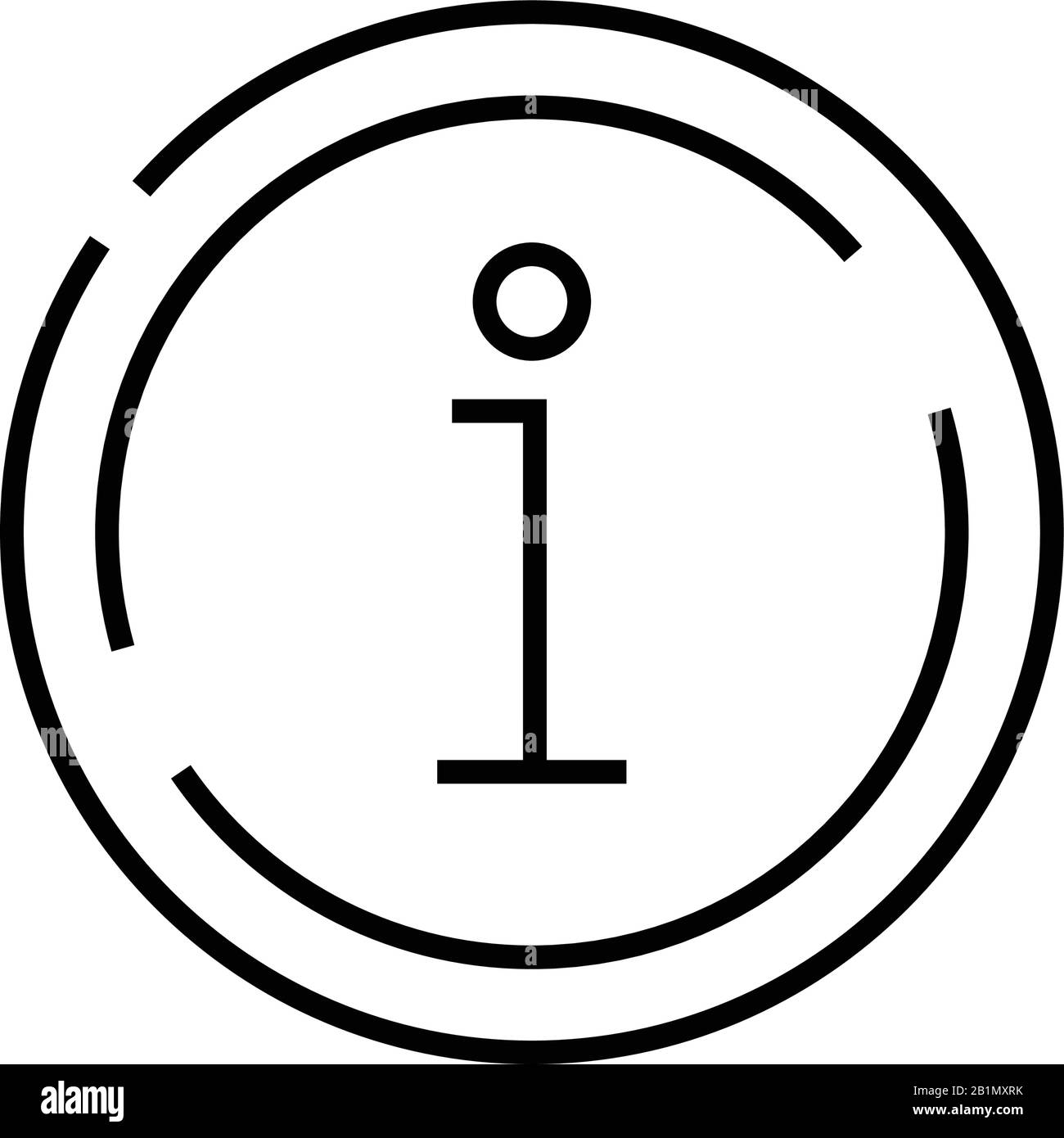 Information line icon, concept sign, outline vector illustration ...