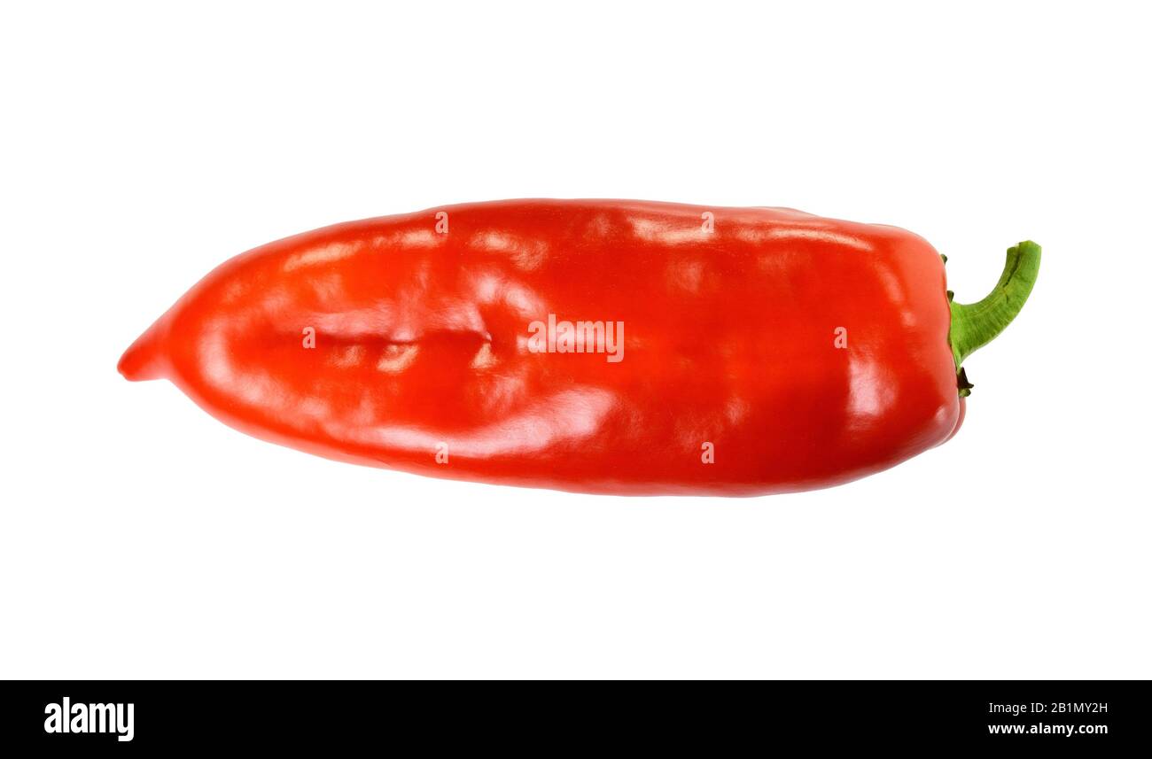 fresh red paprika isolated on white background Stock Photo - Alamy