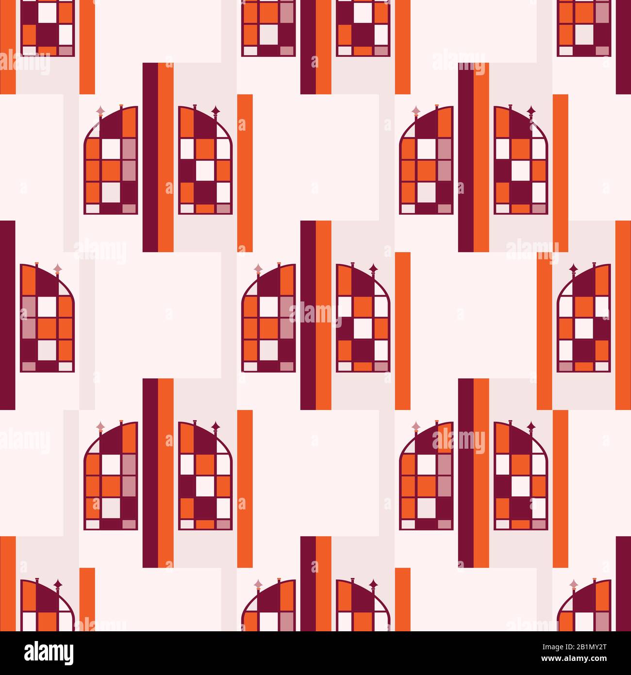 Stained glass facade Stock Vector Images - Alamy