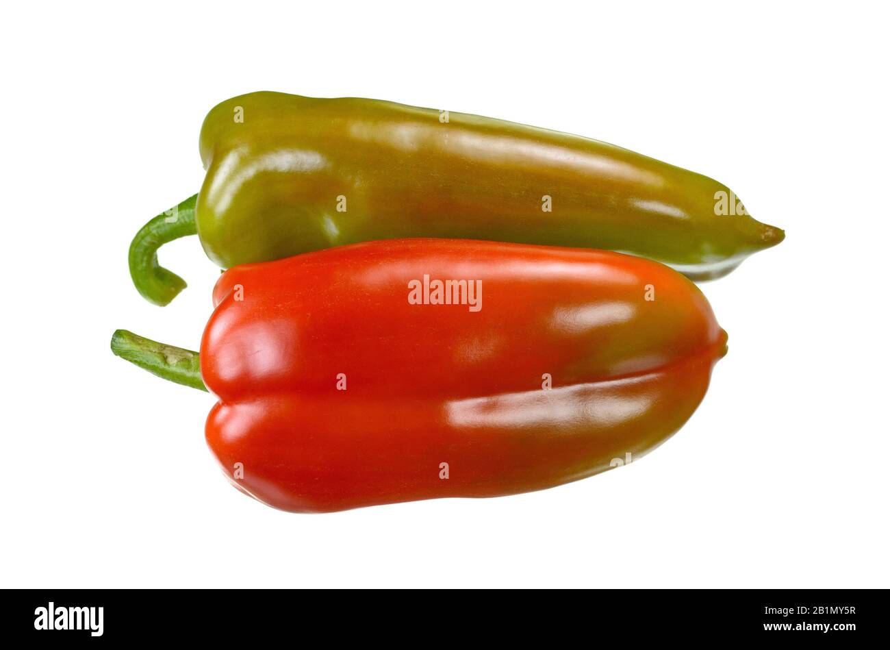 fresh red paprika isolated on white background Stock Photo - Alamy