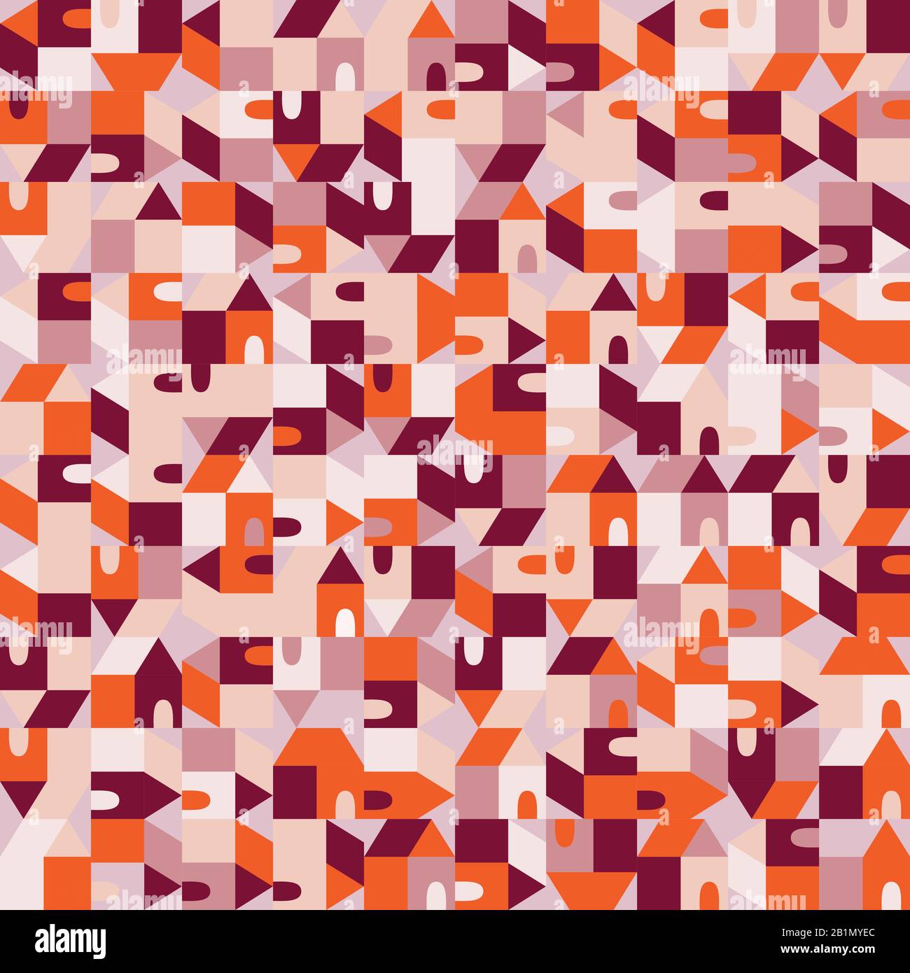 Tiny house architectural building vector seamless pattern. Paper cut ...
