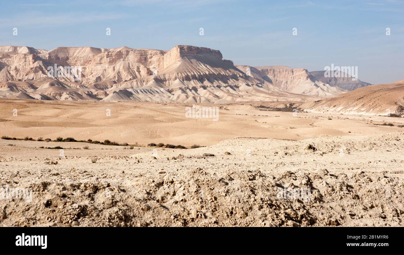 Stone desert tourism hiking in mountains under blue sky Stock Photo - Alamy