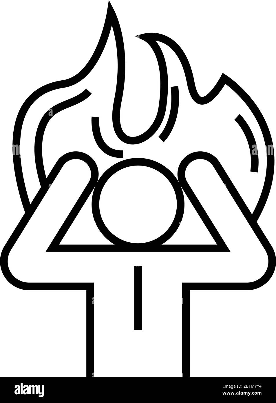Immediatly work line icon, concept sign, outline vector illustration ...