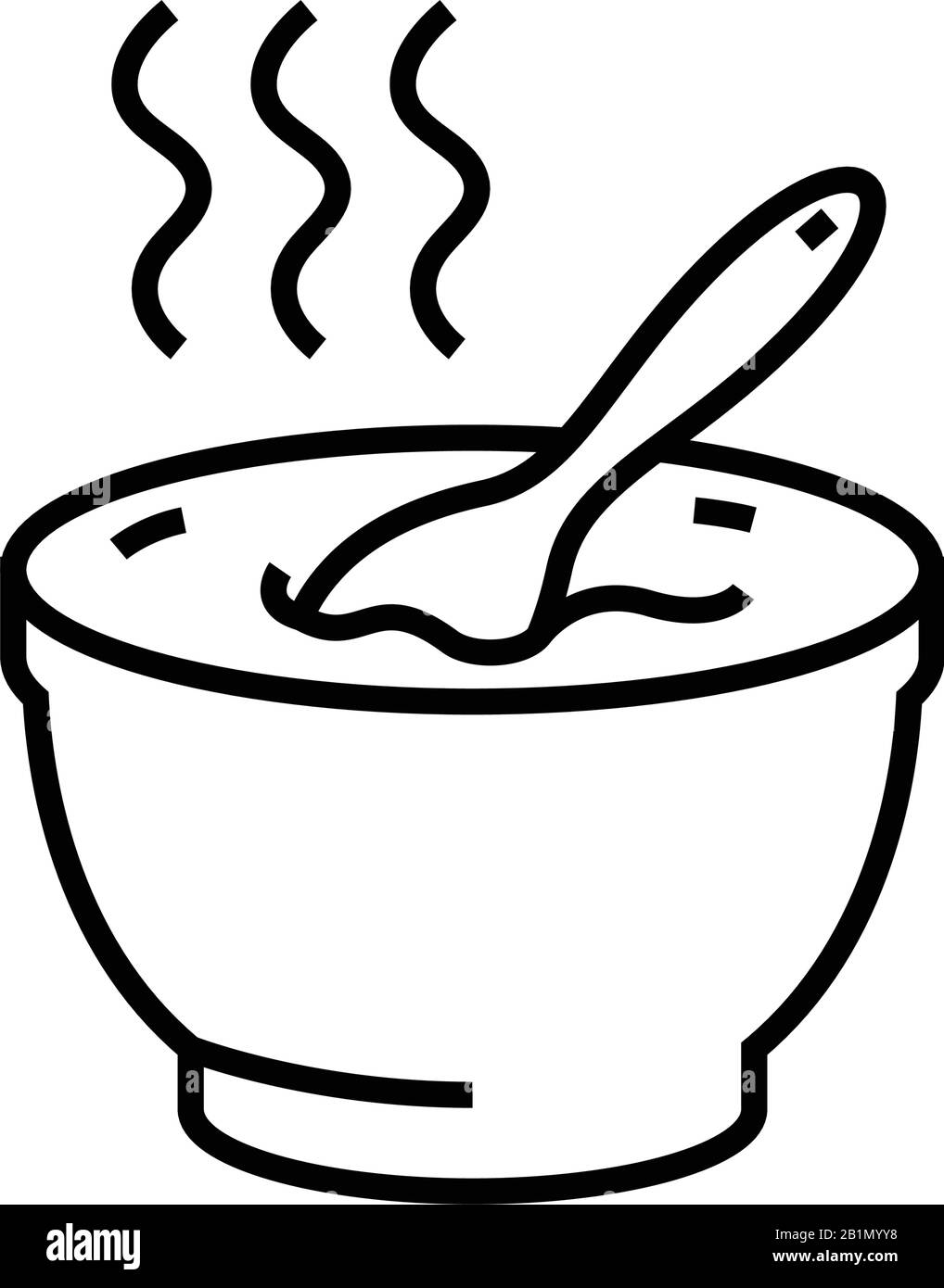 Hot eat line icon, concept sign, outline vector illustration, linear ...