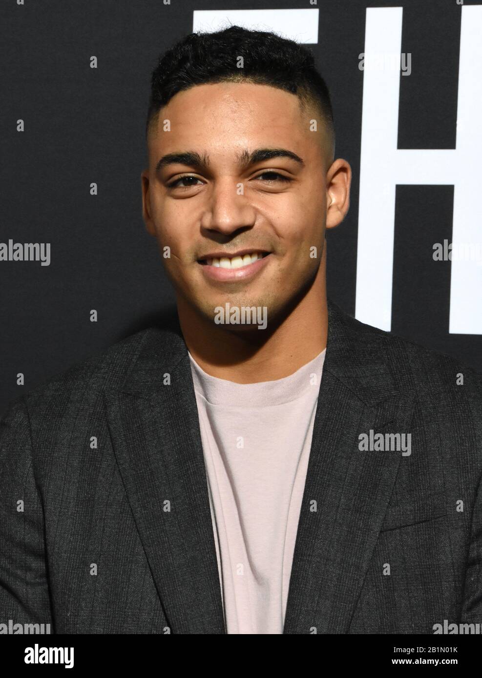 Hollywood, California, USA 24th February 2020 Actor Michael Evans ...