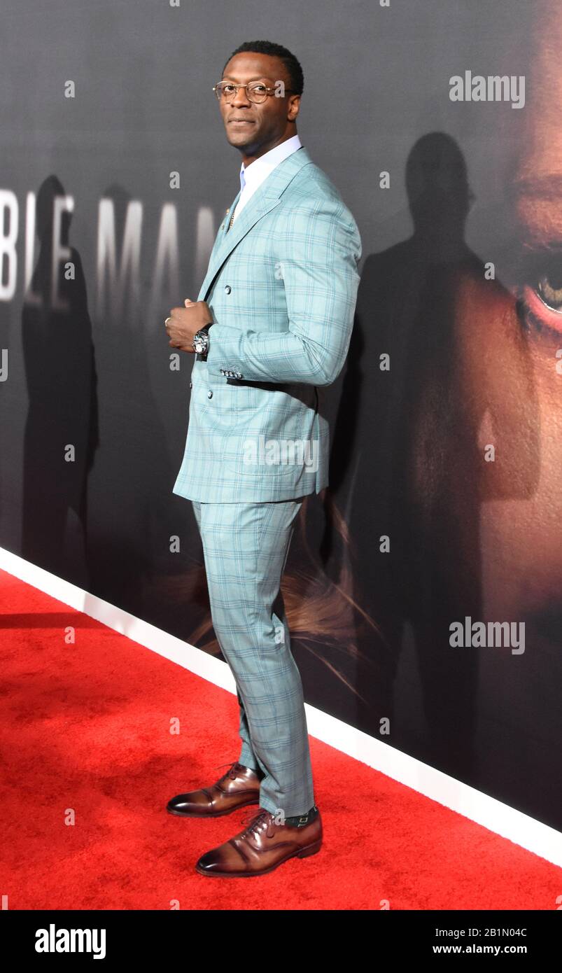 Hollywood, California, USA 24th February 2020 Actor Aldis Hodge attends ...