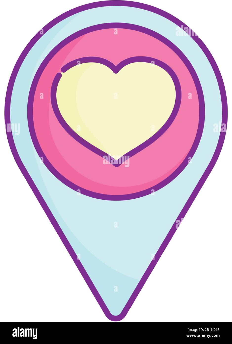 happy valentines day, location pin heart love cartoon vector ...