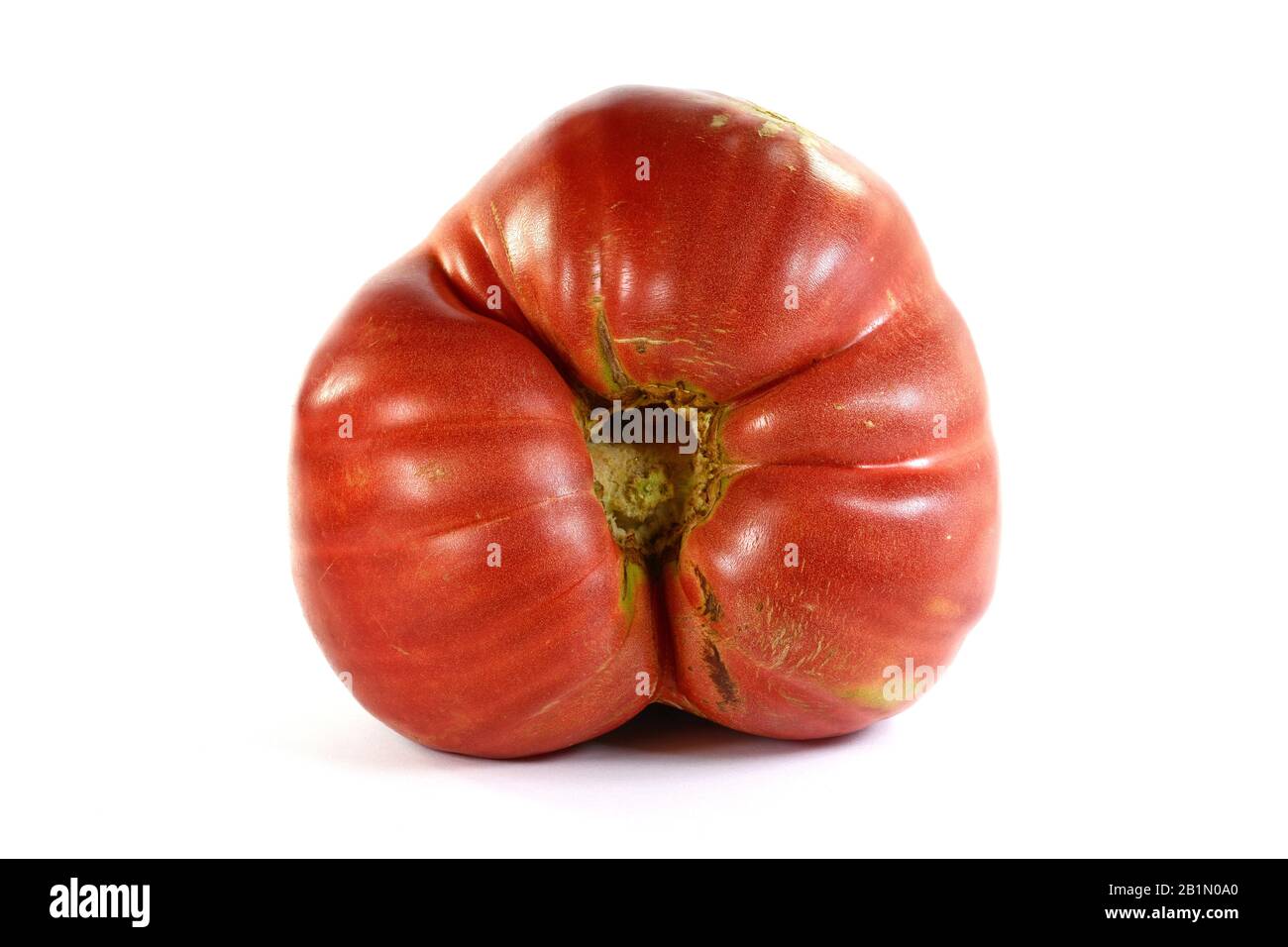 Strange shape fresh tomato isolated on white background Stock Photo - Alamy
