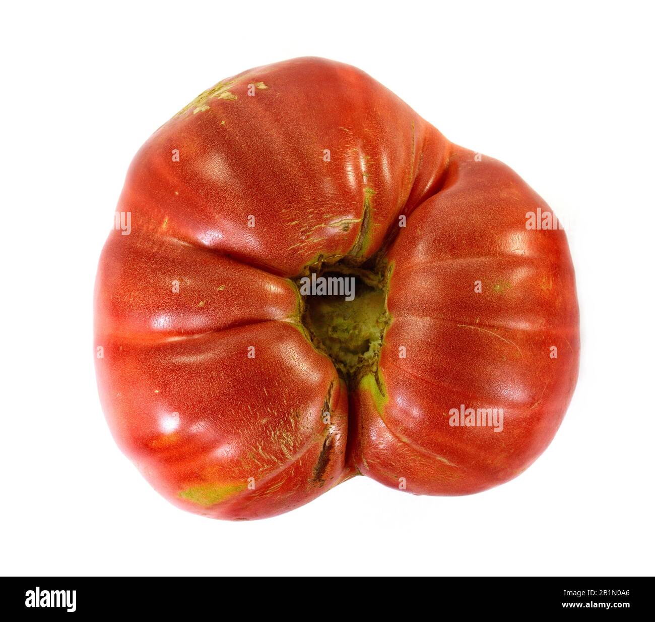 Strange shape fresh tomato isolated on white background Stock Photo - Alamy