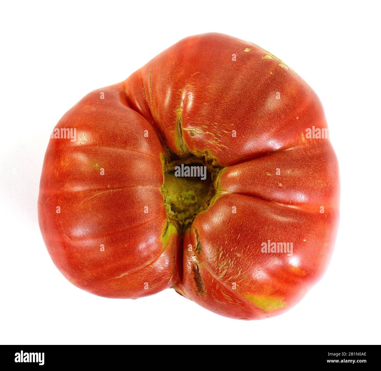 Strange shape fresh tomato isolated on white background Stock Photo - Alamy