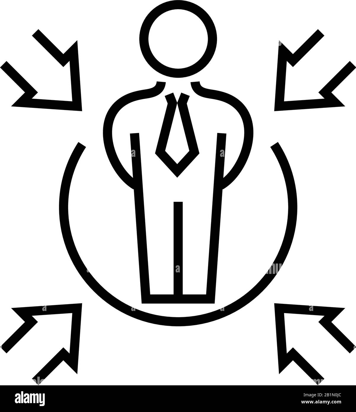Important person line icon, concept sign, outline vector illustration ... Important person line icon, concept sign, outline vector illustration ...
