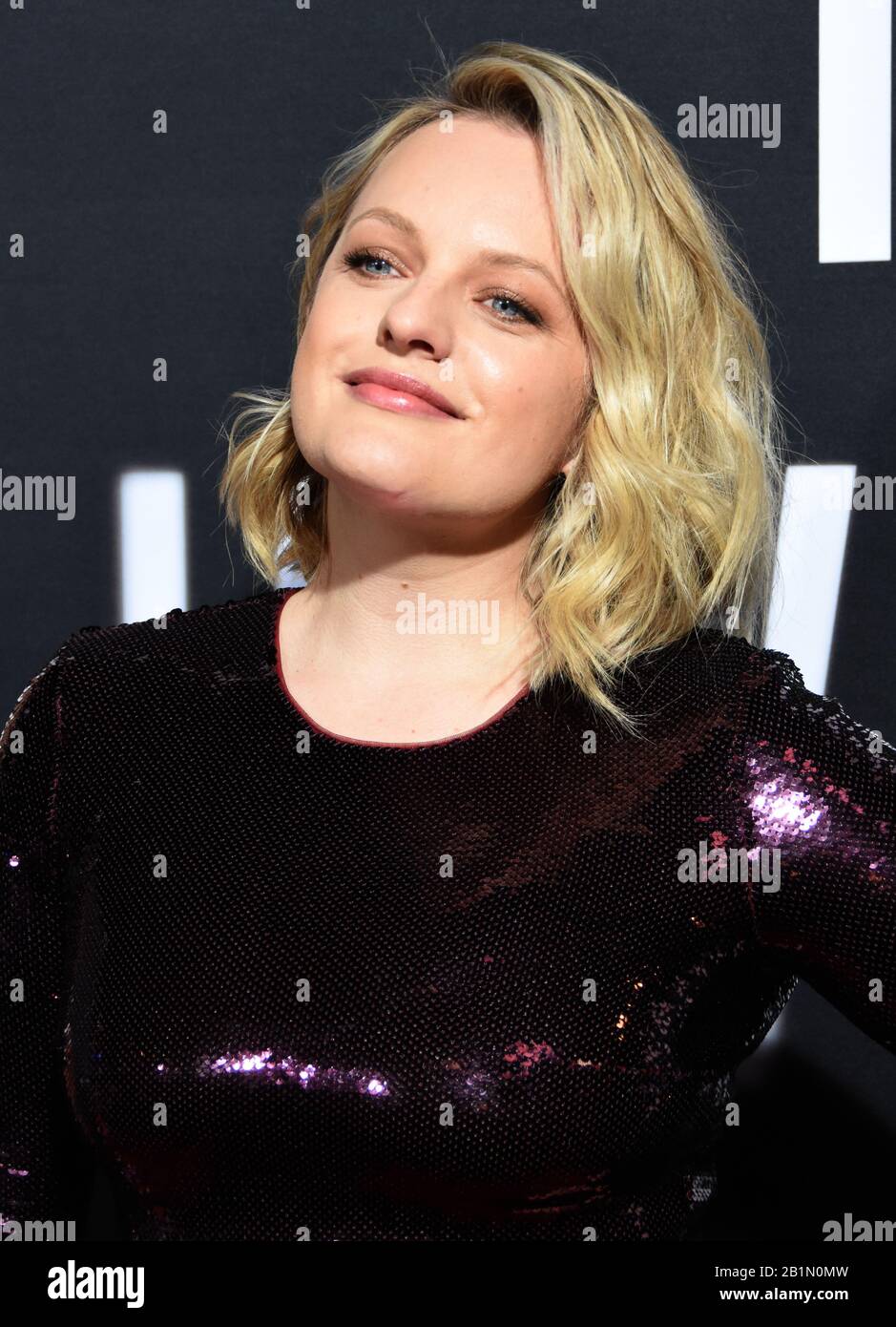 Hollywood, California, USA 24th February 2020 Actress Elisabeth Moss ...