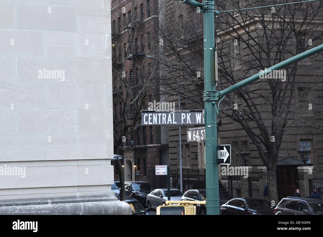Central park road sign Stock Photo - Alamy