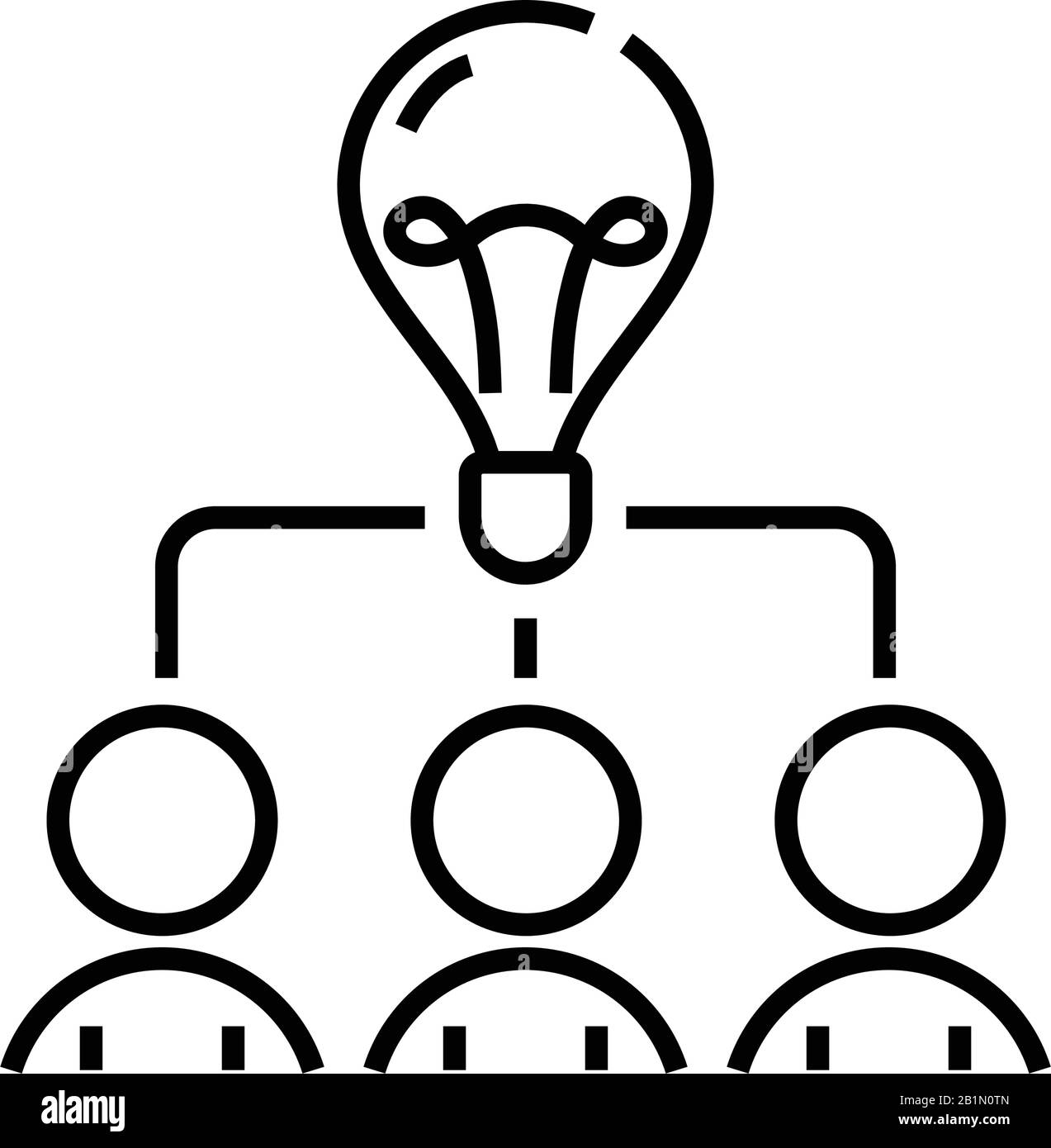 Great idea line icon, concept sign, outline vector illustration, linear ...