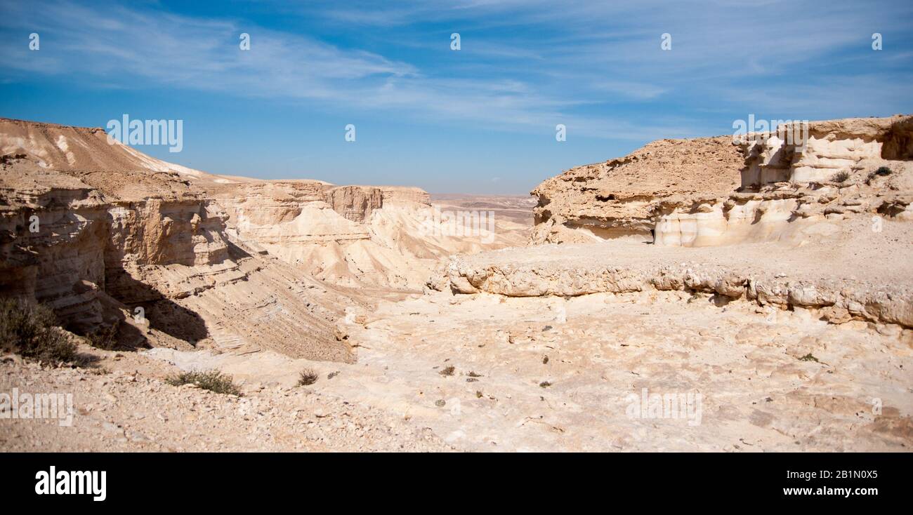 Stone desert tourism hiking in mountains under blue sky Stock Photo - Alamy