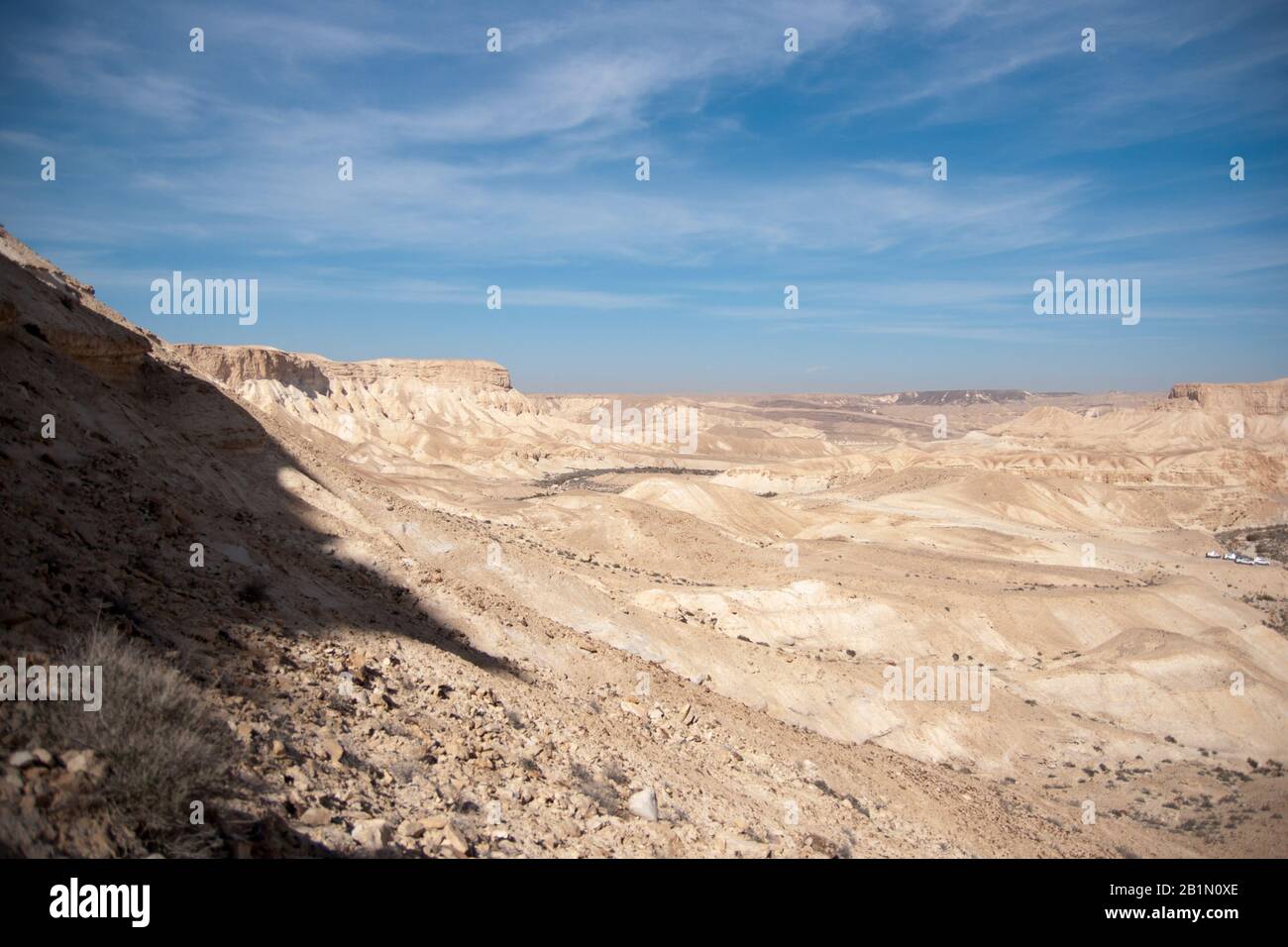 Stone desert tourism hiking in mountains under blue sky Stock Photo - Alamy