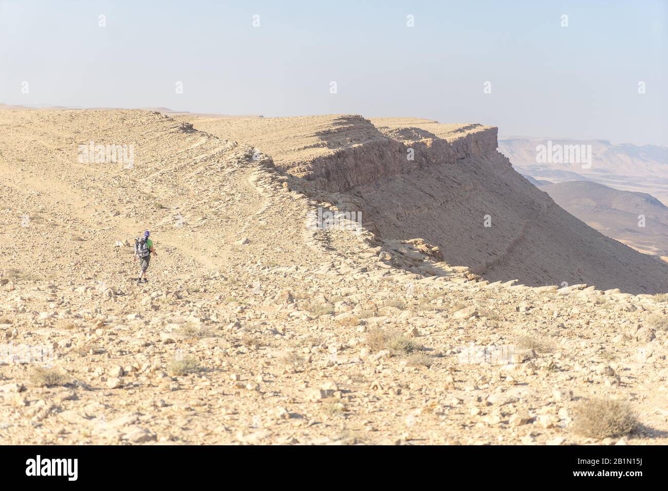 Hiking in israeli negev desert for health and fun Stock Photo - Alamy