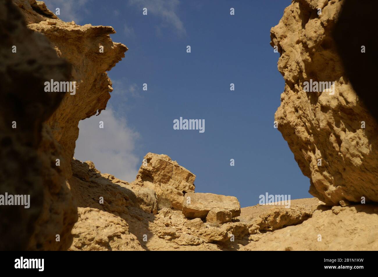 hiking in Arava desert, Israel, stones and sky Stock Photo - Alamy