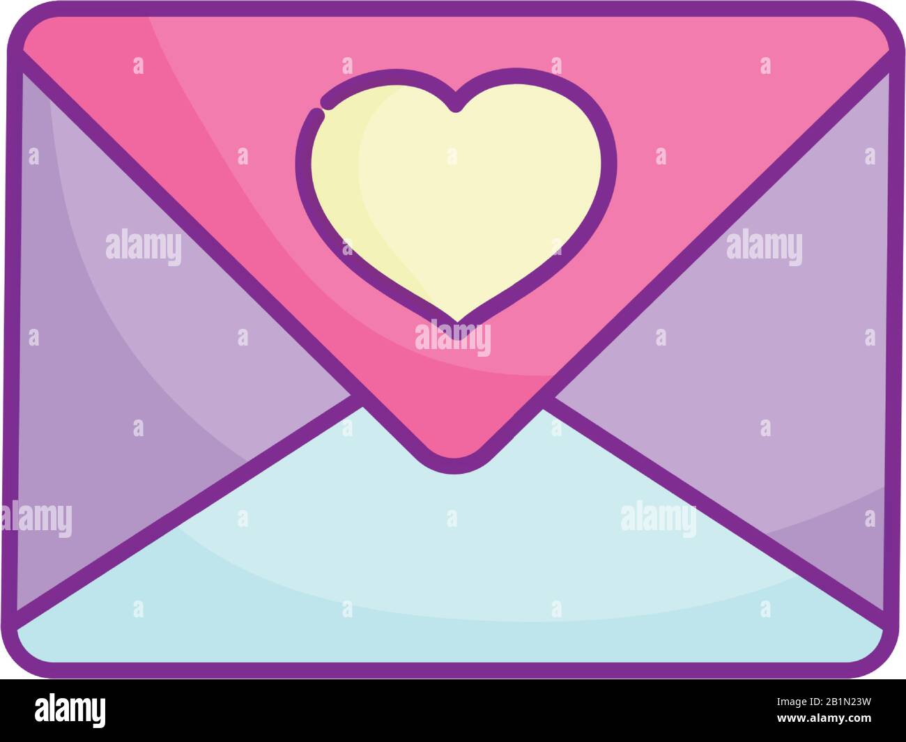 happy valentines day, envelope mail heart cartoon vector illustration ...
