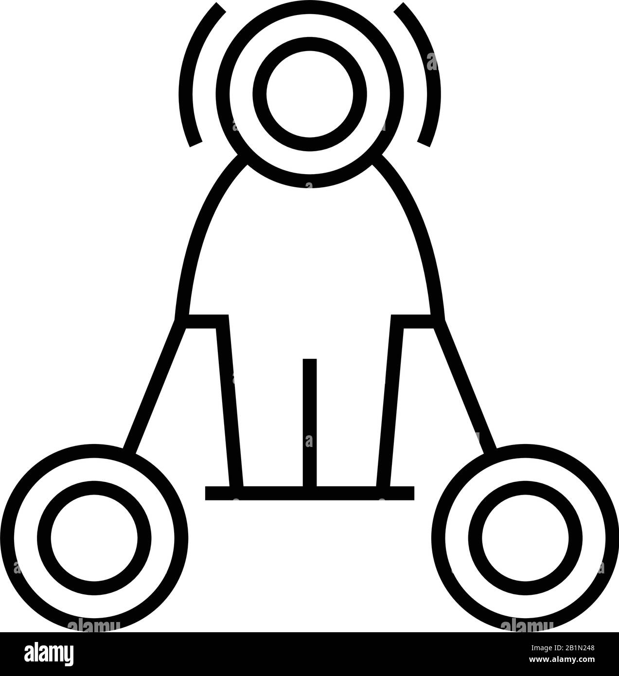 Hard task line icon, concept sign, outline vector illustration, linear ...