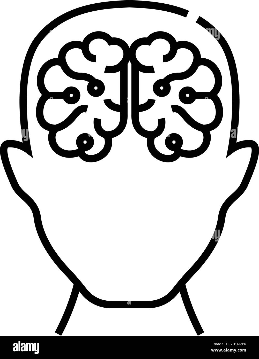 Human potential line icon, concept sign, outline vector illustration ...