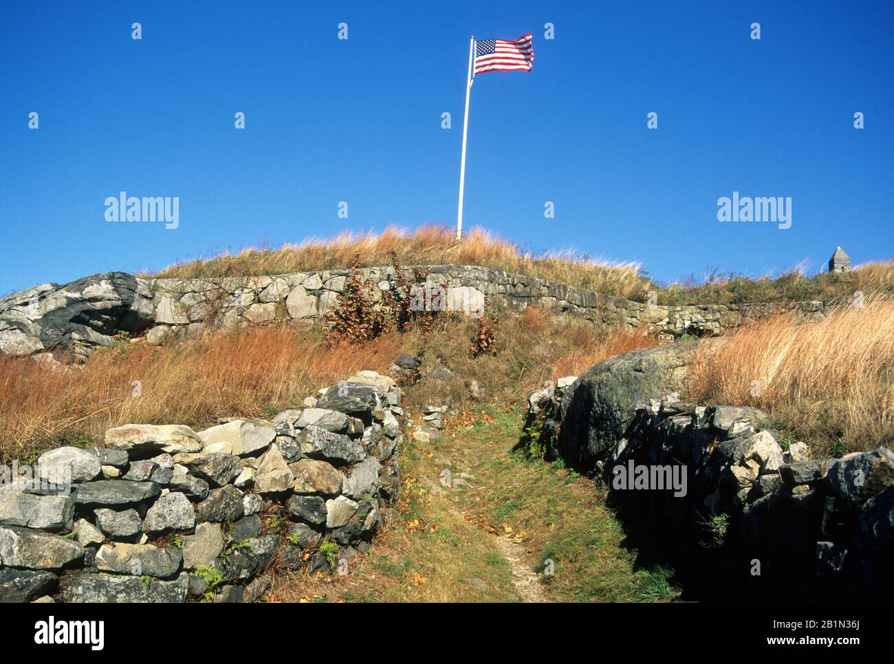 Flag over Fort Griswold, Fort Griswold Battlefield State Park ...