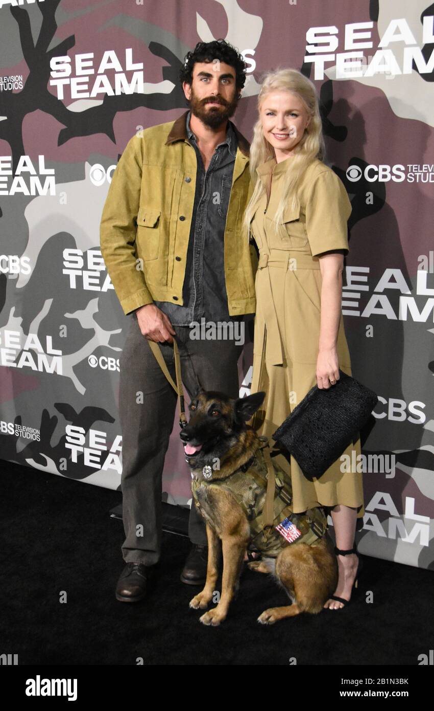 Hollywood, California, USA 25th February 2020 Actor Justin Melnick and ...