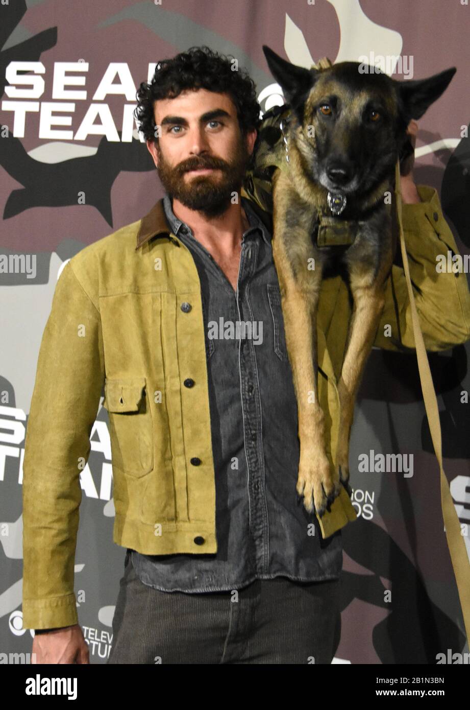 Hollywood, California, USA 25th February 2020 Actor Justin Melnick and ...