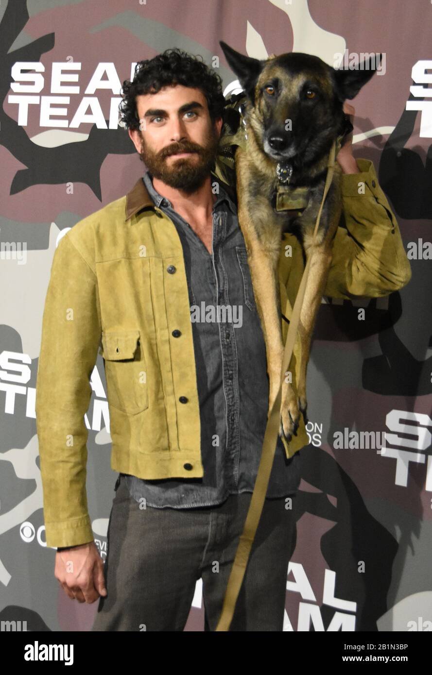 Hollywood, California, USA 25th February 2020 Actor Justin Melnick and ...