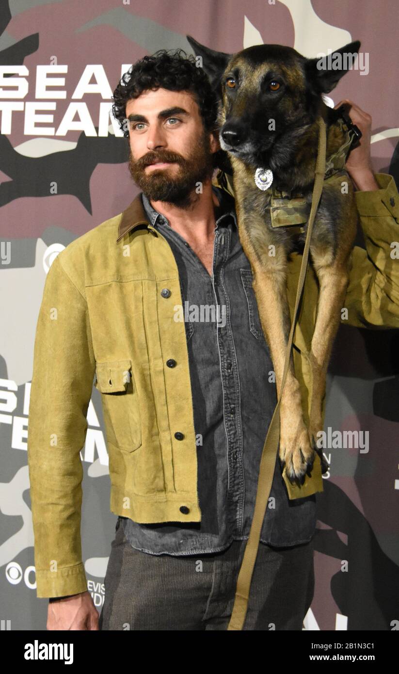 Hollywood, California, USA 25th February 2020 Actor Justin Melnick and ...