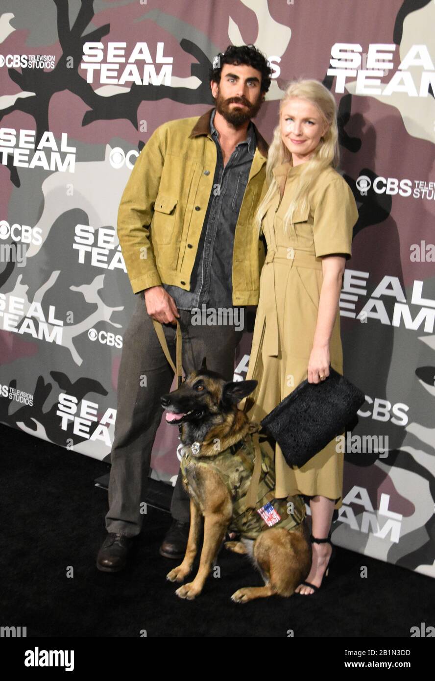 Hollywood, California, USA 25th February 2020 Actor Justin Melnick and ...