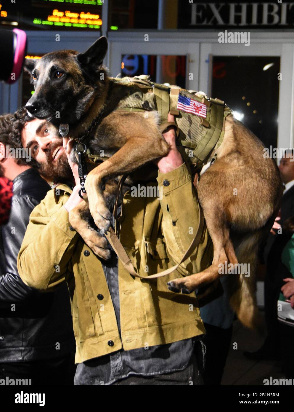 Hollywood, California, USA 25th February 2020 Actor Justin Melnick and ...