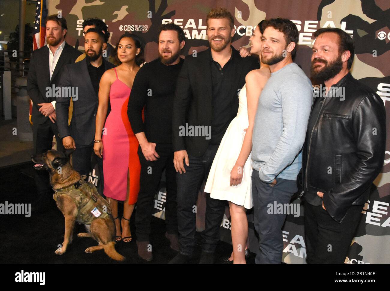 Hollywood, California, USA 25th February 2020 (L-R) Actor Tyler Grey ...
