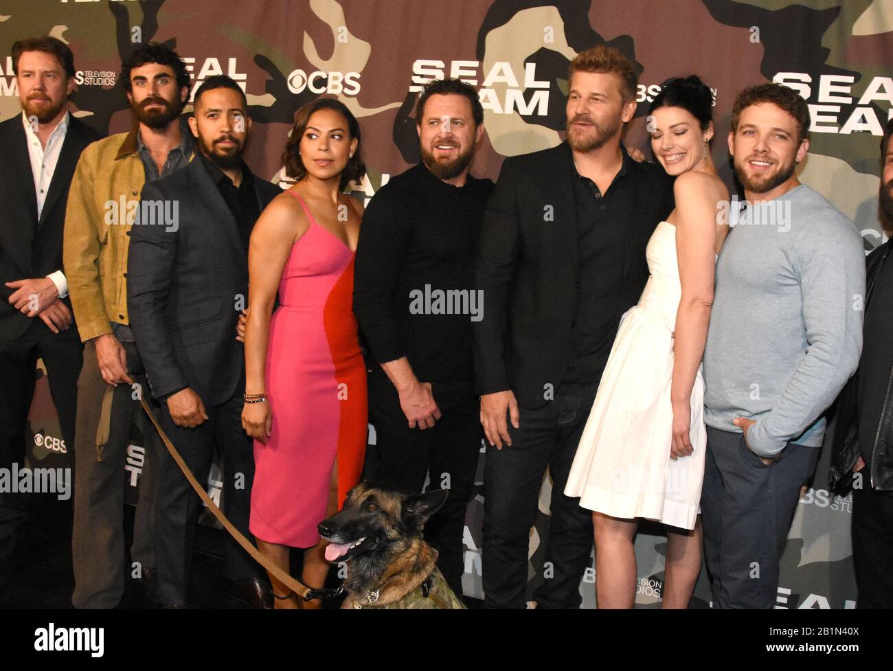 Hollywood, California, USA 25th February 2020 (L-R) Actor Tyler Grey ...