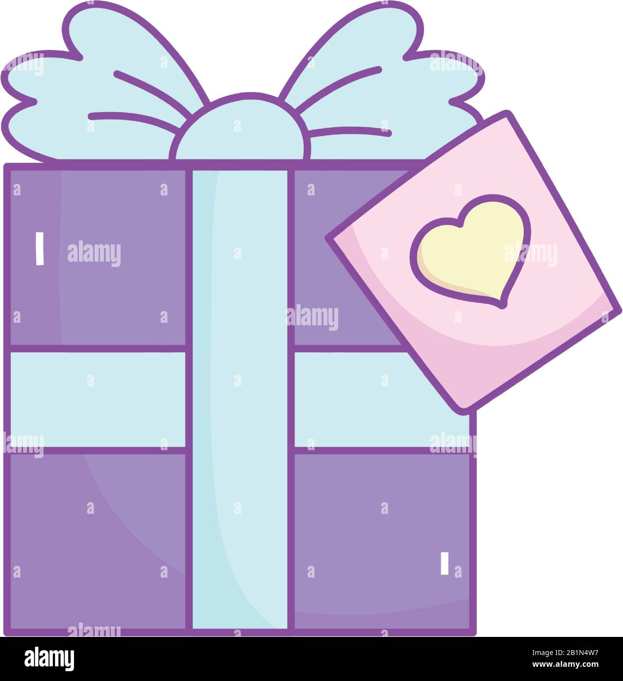 happy valentines day, gift box card love romantic cartoon celebration ...