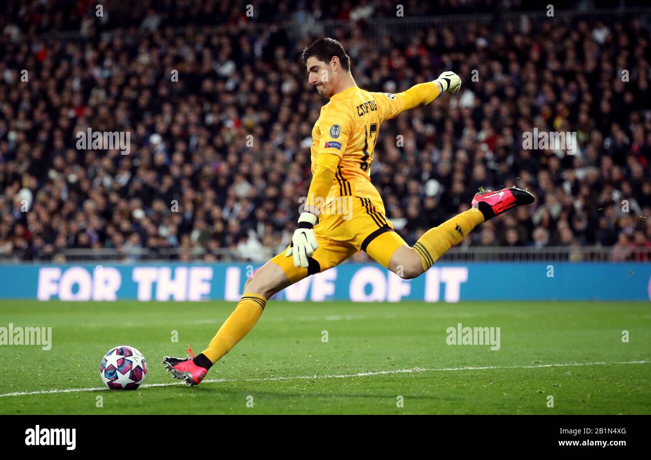 Real Madrid's goalkeeper Thibaut Courtois during the UEFA Champions ...