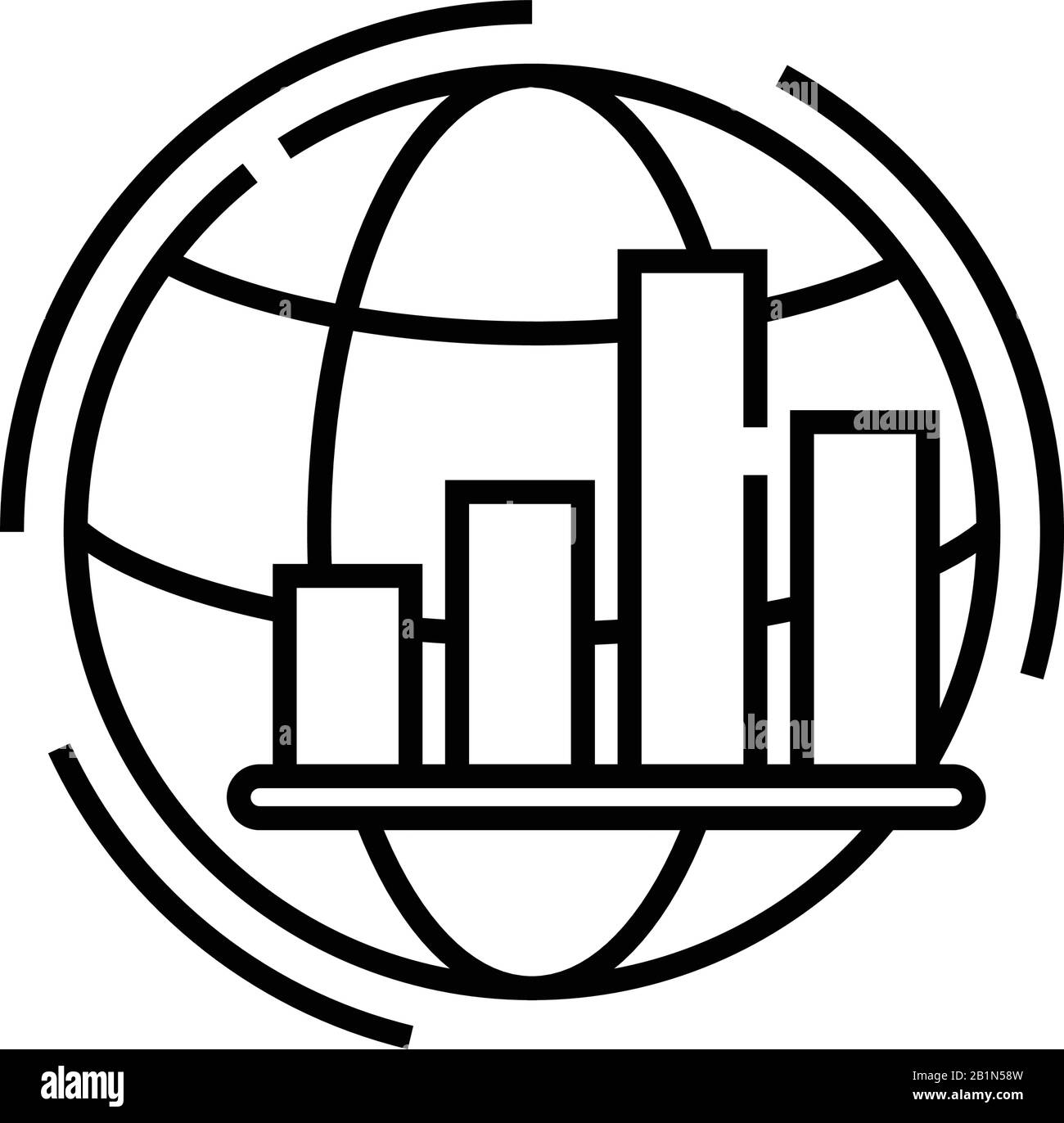 Graphics line icon, concept sign, outline vector illustration, linear ...