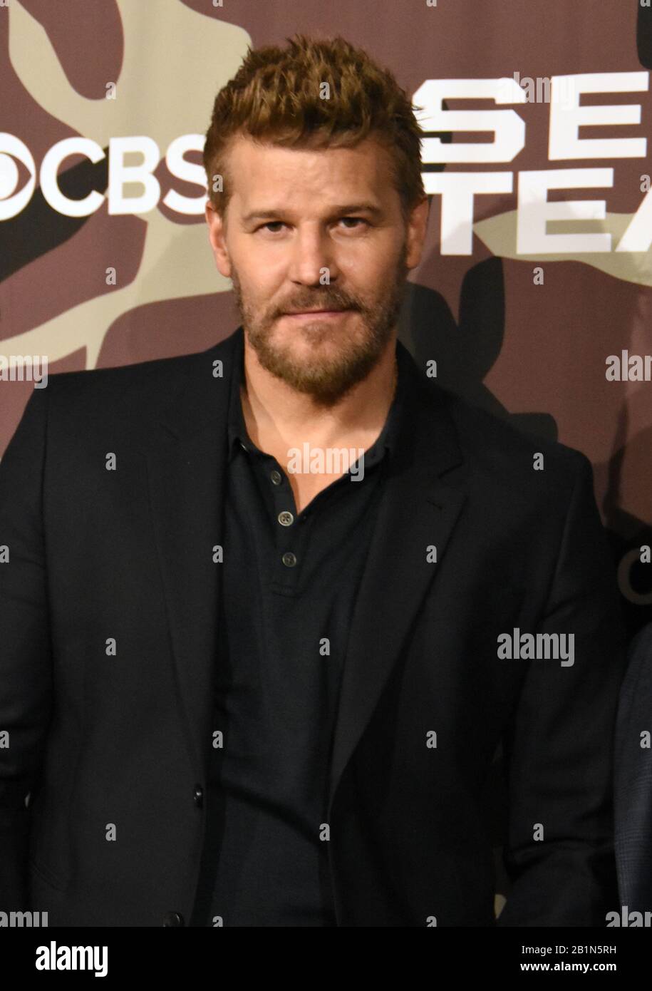 Hollywood, California, USA 25th February 2020 Actor David Boreanaz ...