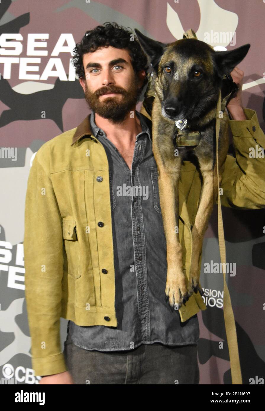 Hollywood, California, USA 25th February 2020 Actor Justin Melnick and ...