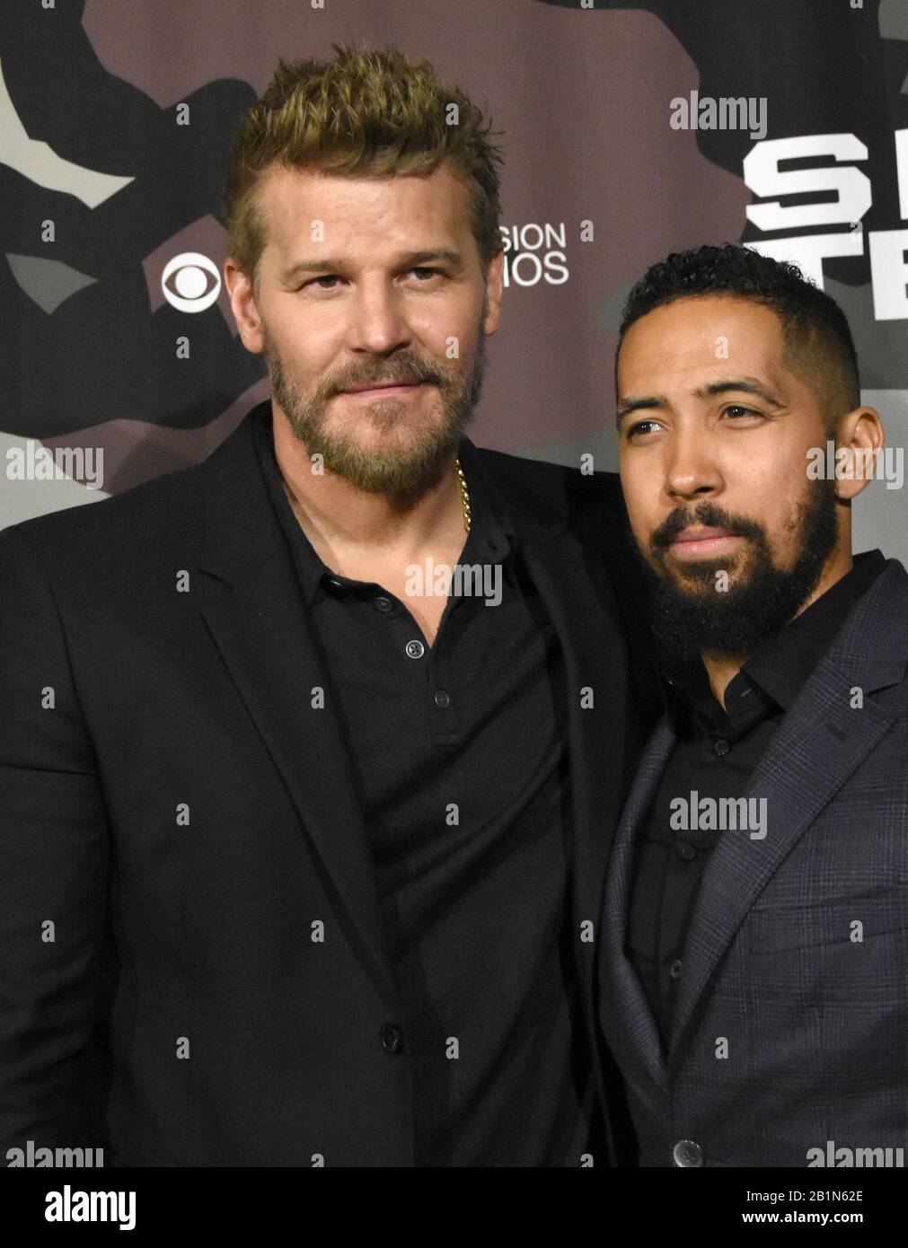 Hollywood, California, USA 25th February 2020 Actor David Boreanaz and ...