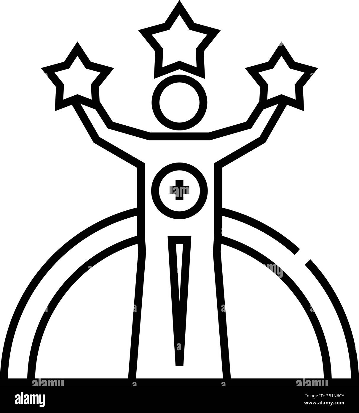 Glory line icon, concept sign, outline vector illustration, linear ...