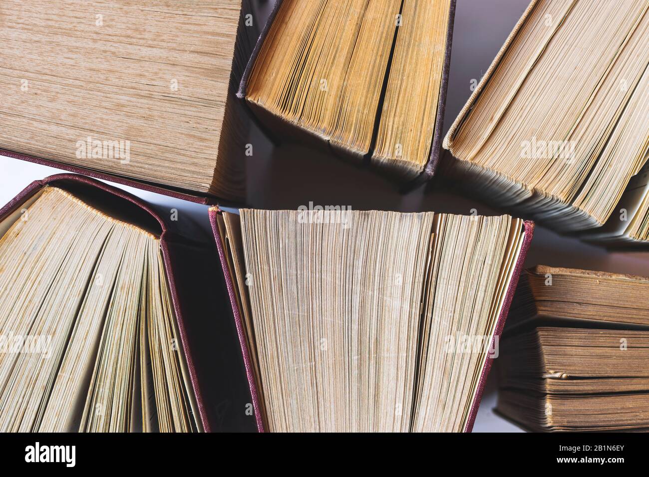 Open book text high angle hi-res stock photography and images - Alamy